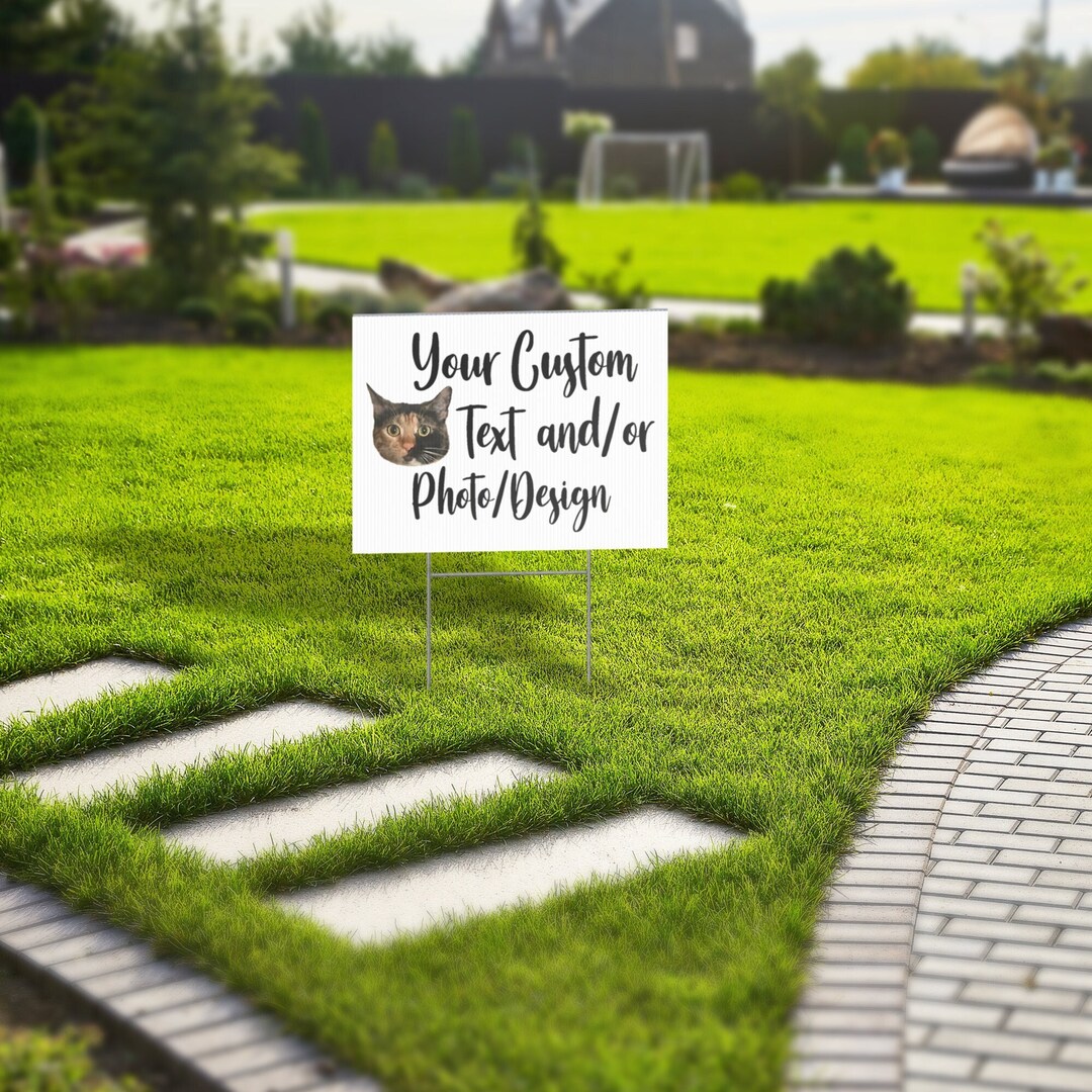 Custom Yard Sign 24x18, Personalized Garden Sign, Lawn Sign, Waterproof ...