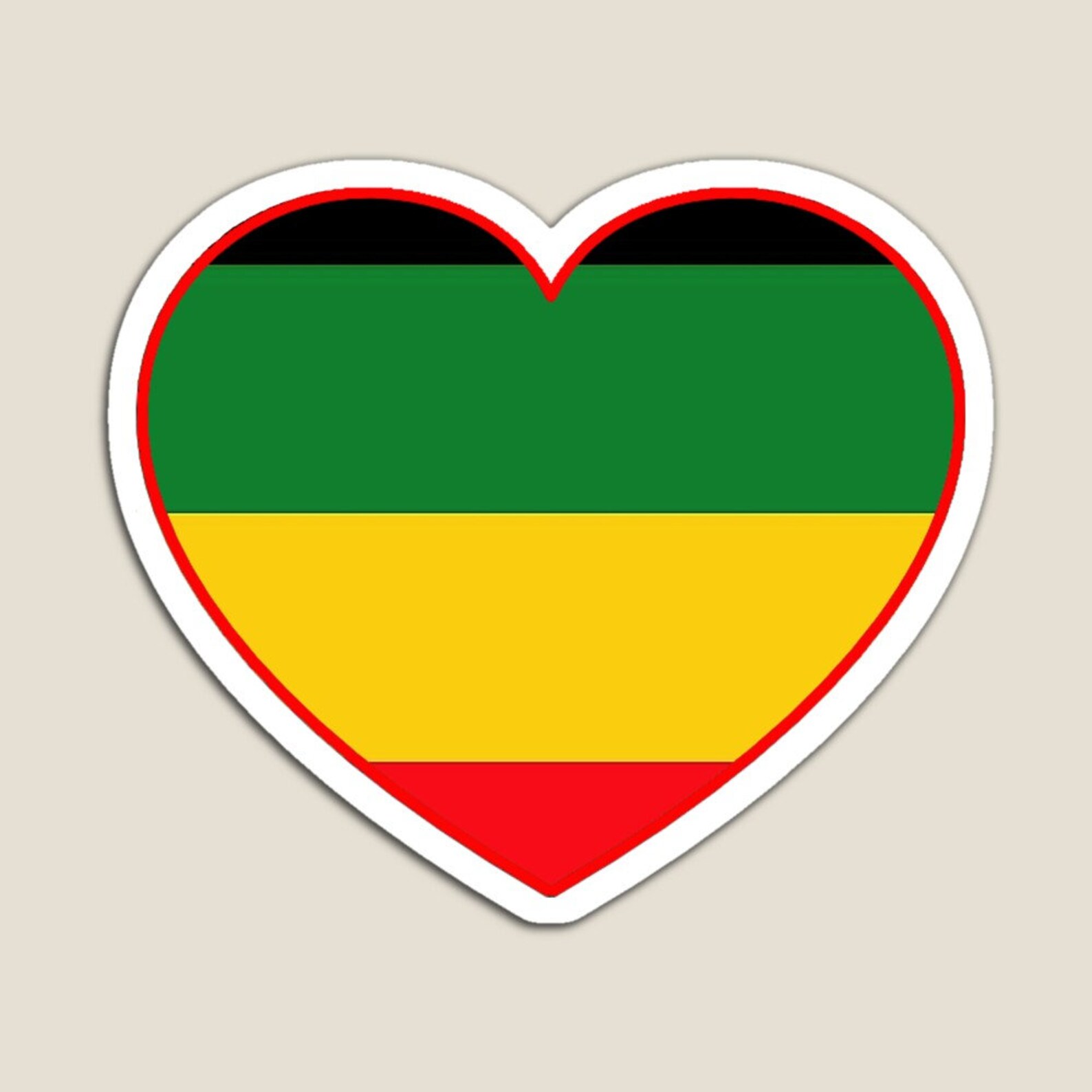 Kiss-cut Magnets Rasta Rastafari Jamaica Rastafarian Flag 3 | Etsy