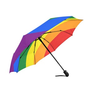 Automatic Foldable LGBTQ Rainbow Umbrella Love is Love, LGBTQ Pride ...