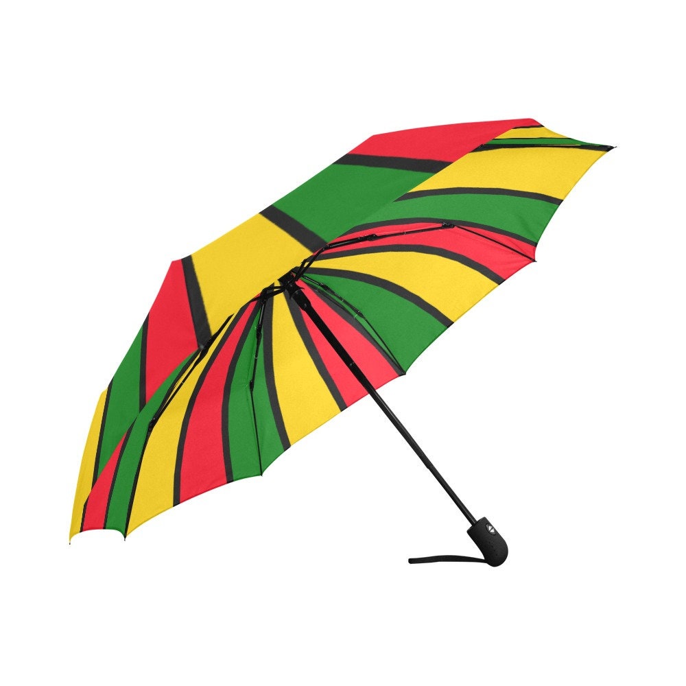 Automatic Foldable Rasta Umbrella Rastafari Jamaica - Etsy