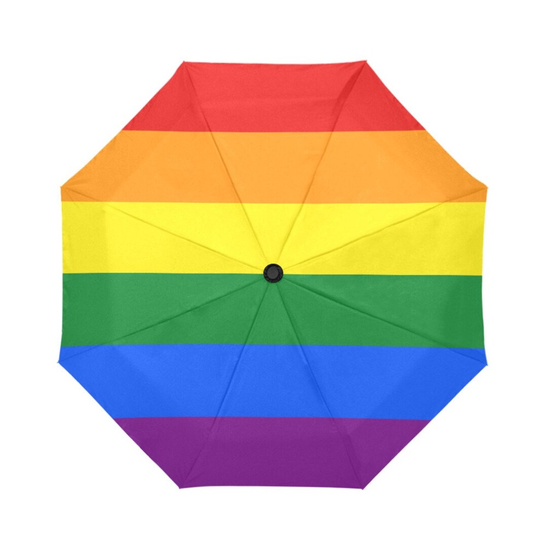 Automatic Foldable LGBTQ Rainbow Umbrella Love is Love, LGBTQ Pride ...