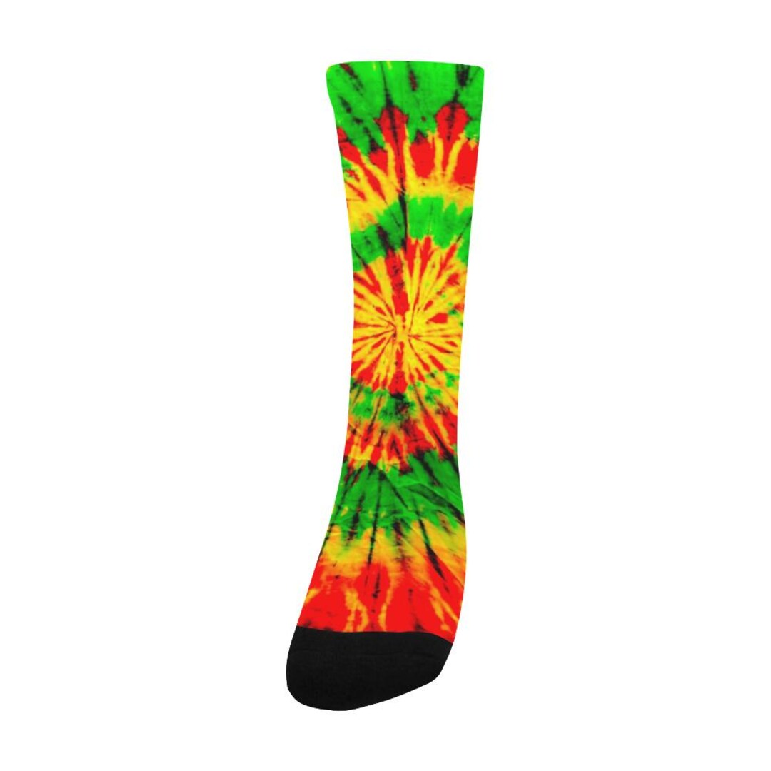 Tie Dye Socks for the Family Rasta Flag Socks Hippie Socks Good Vibes ...