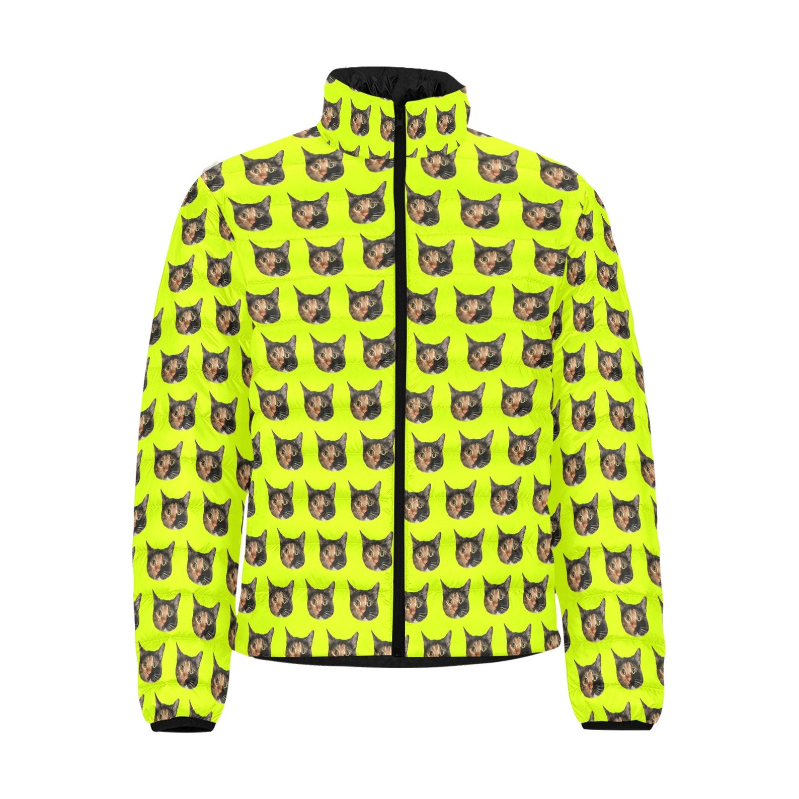 Custom Photo Padded Jacket for Men Personalized Puffer - Etsy