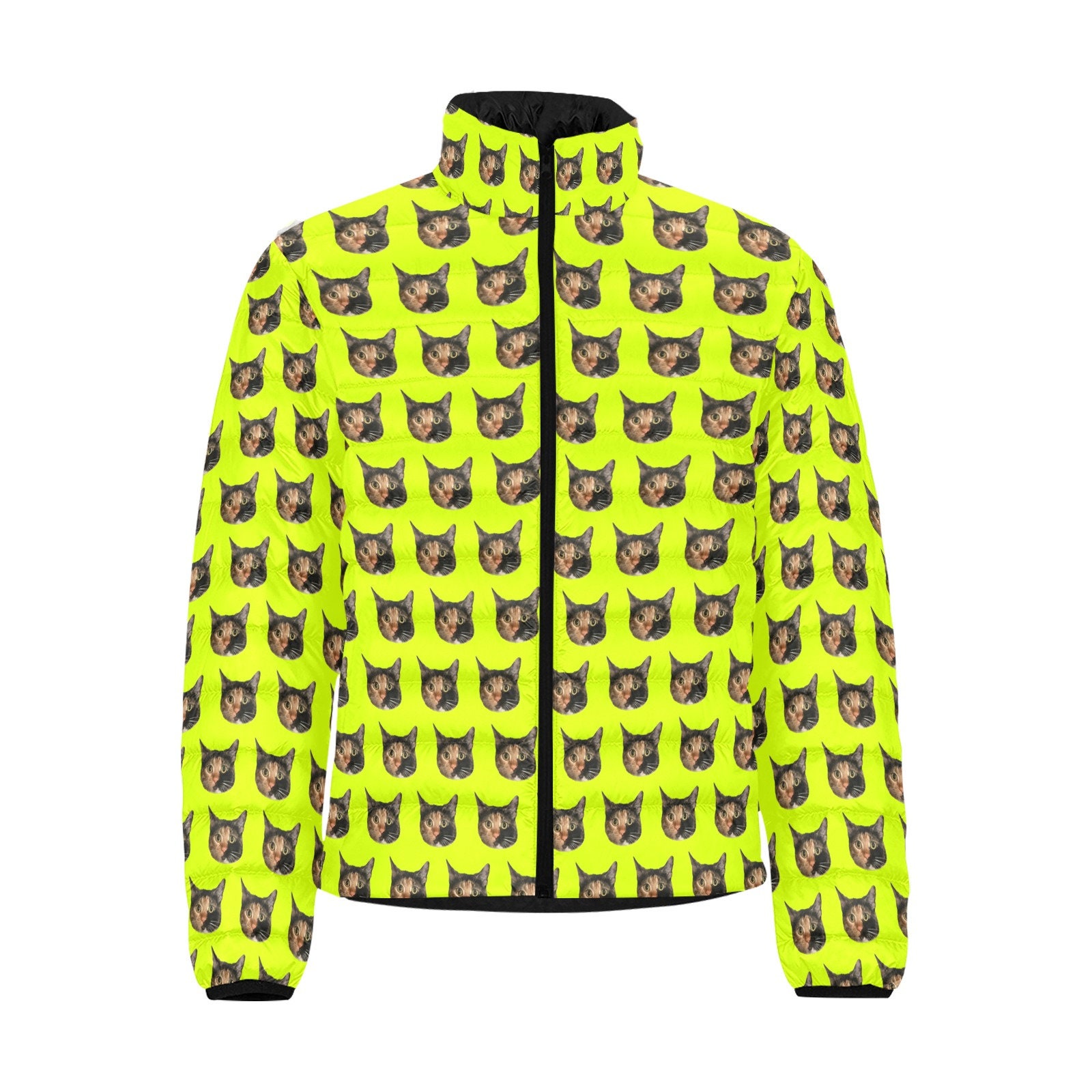 Custom Photo Padded Jacket for Men Personalized Puffer - Etsy