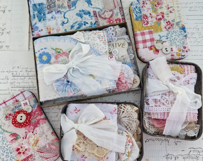 Little Handmade Needle Book in Its Own Tin, Slow Stitching, Needle ...