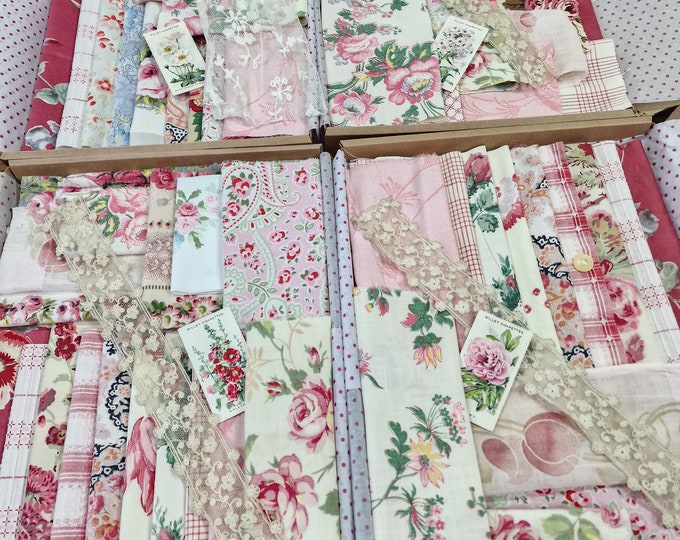 Floral Garden Selection Box, Vintage French Floral Fabrics, Floral ...