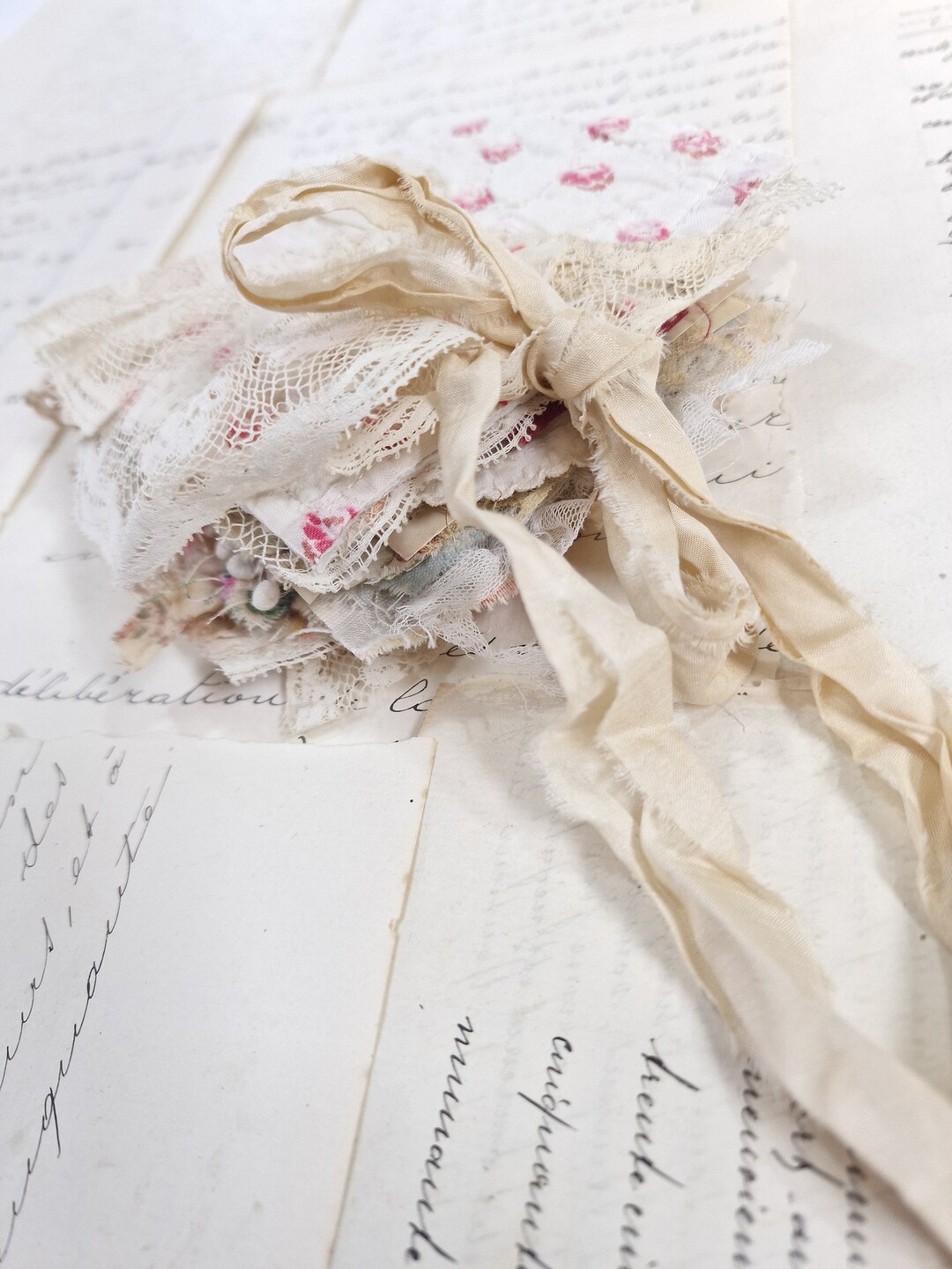 Beautiful Handmade Journal, Vintage Fabric and Old Papers Handmade ...