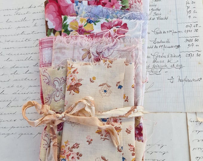 Soft and Pretty Slow Stitch Bundle, French Florals Vintage Fabric ...