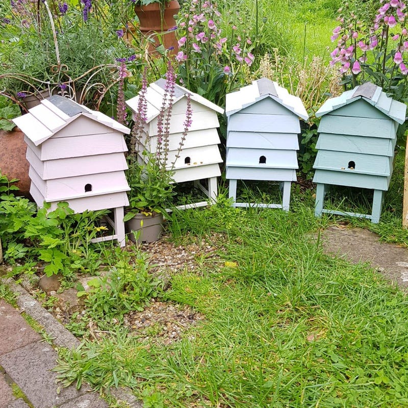 Painted Bee House - Etsy UK