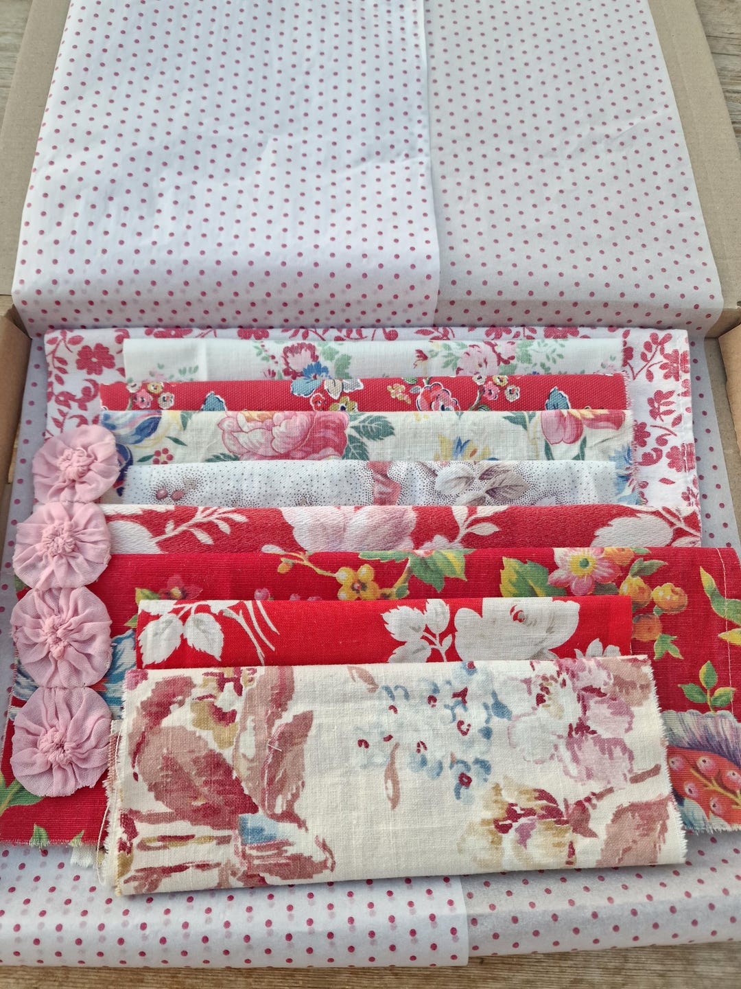 Vintage Floral Fabric, Slow Stitch Bundle, Vintage Fabric Bundle ...