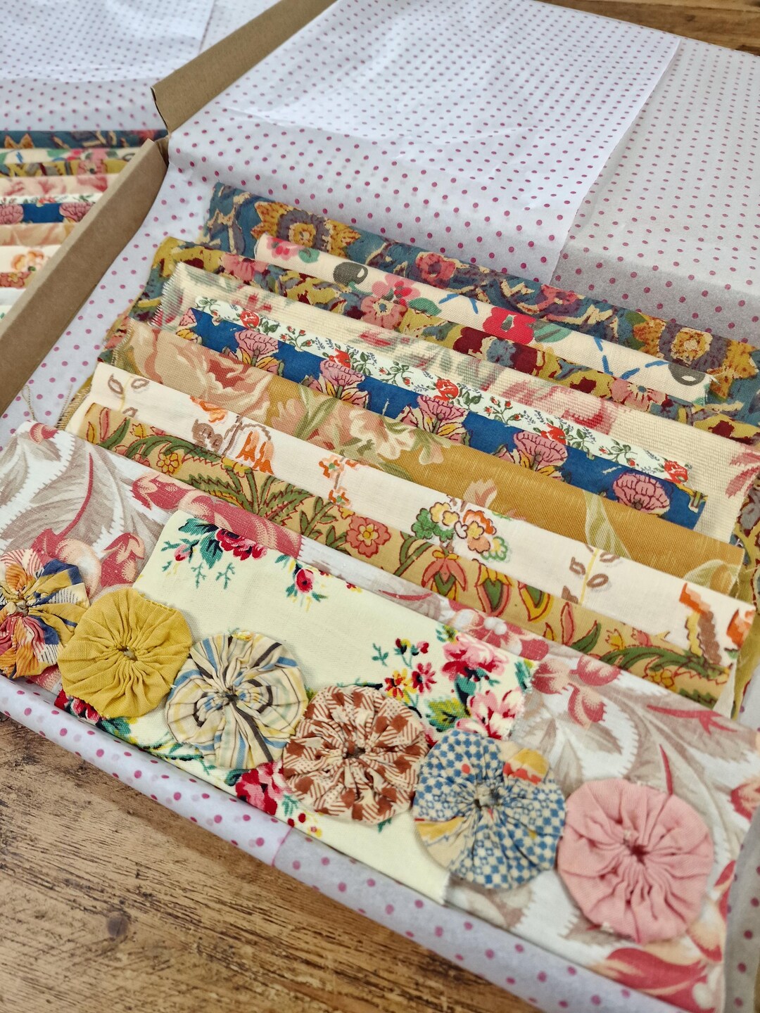 Lovely Vintage Fabric Bundle, Slow Stitching, Journaling Supplies ...