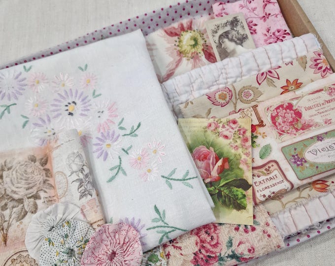 Pretty Floral Fabric Selection, Slow Stitching, Journaling Bundle ...