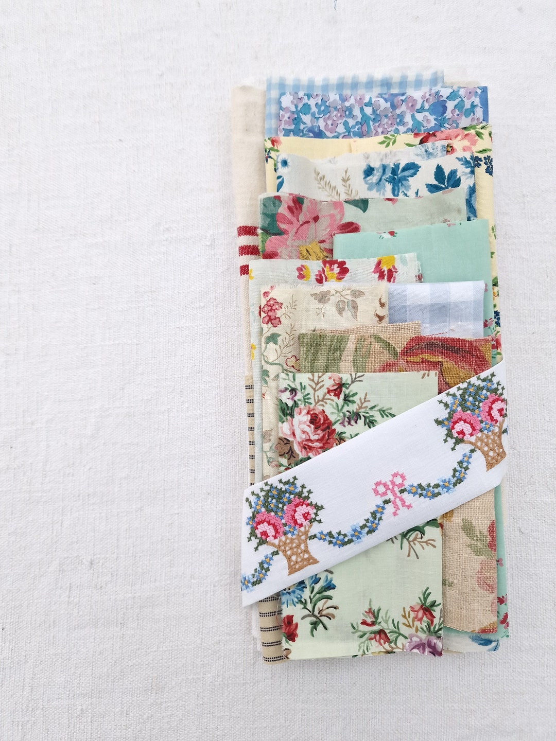 Vintage Fabric Bundle, Spring Bundle, Vintage Fabric, French and ...