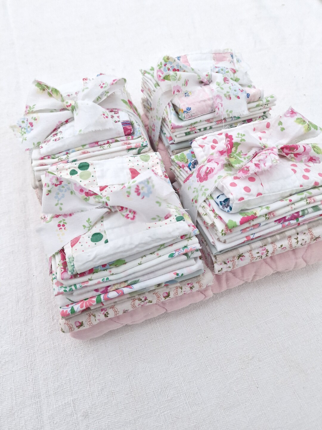 Pretty Floral Fabric Bundle, Gifting Bundle, Vintage Fabric Bundle ...