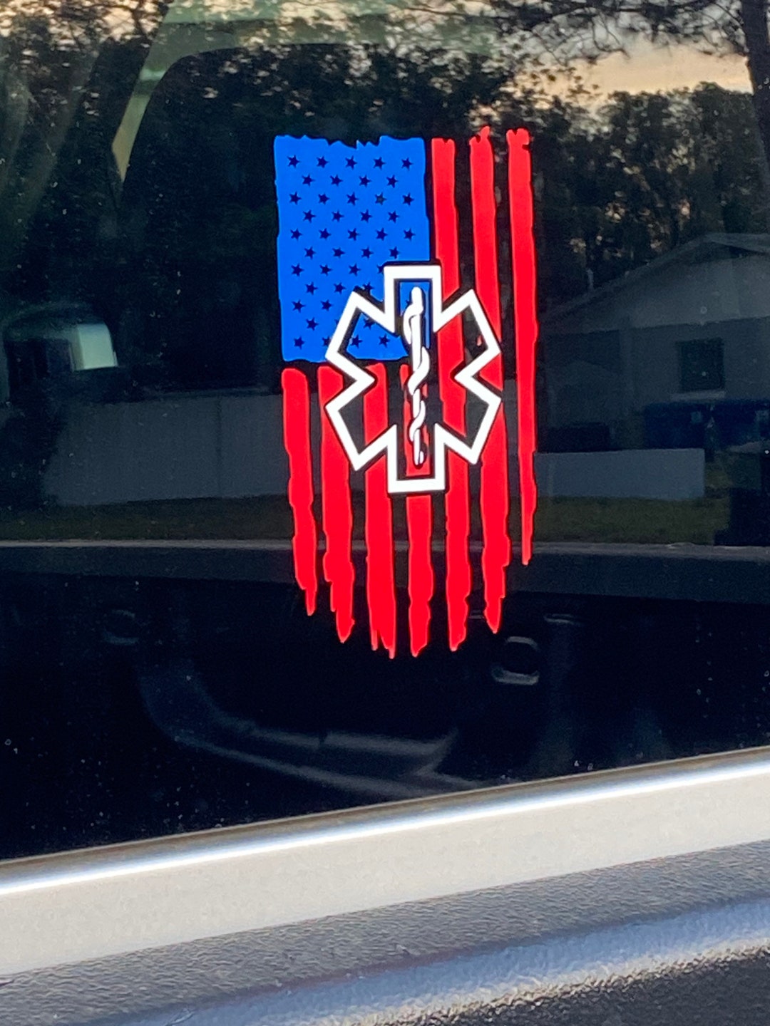 EMS Star of Life American Flag Decal/sticker - Etsy