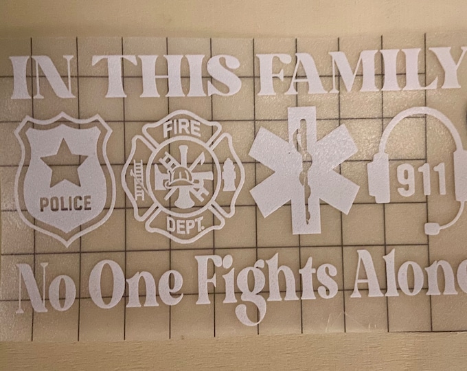 911 Dispatcher Reflective or Matte Vinyl Decal Sticker Fire Police ...