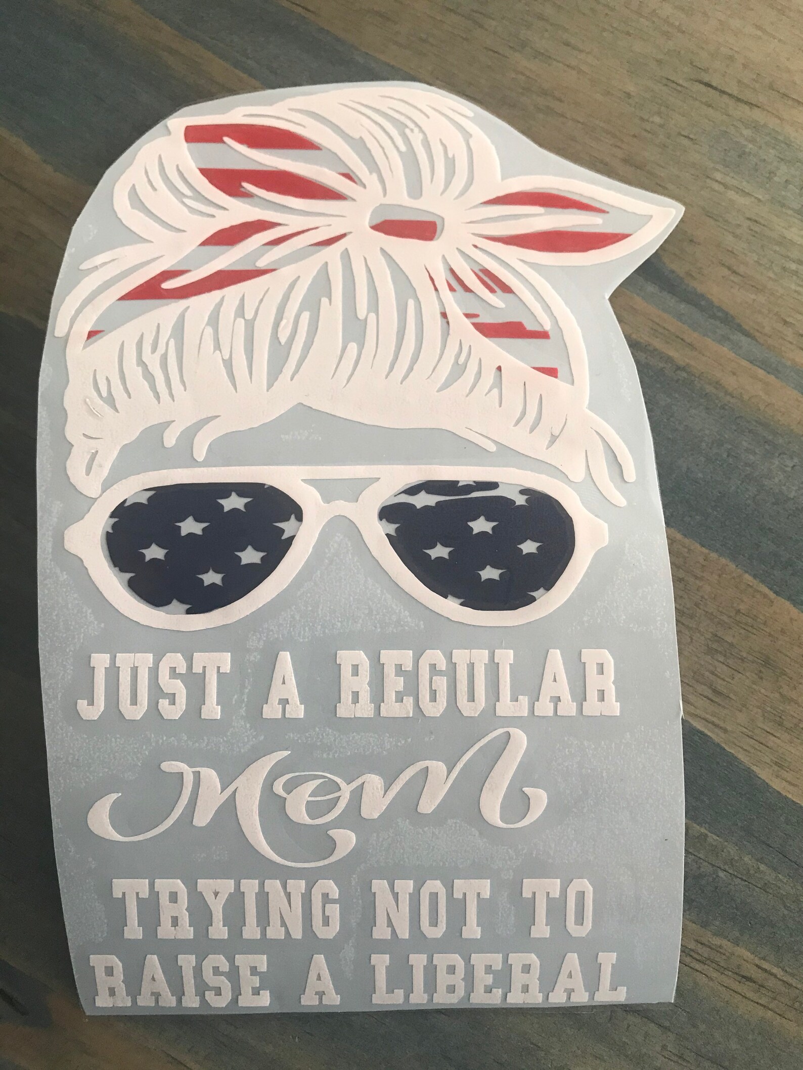 4x6 Patriotic Mom Car Decal/sticker - Etsy