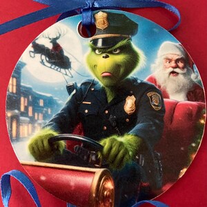 Police Law Enforcement Grinch Christmas Ornaments - Etsy