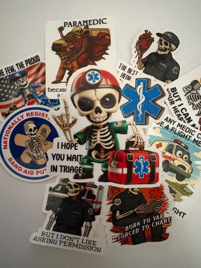 EMS Humor Paramedic EMT Stickers - Etsy
