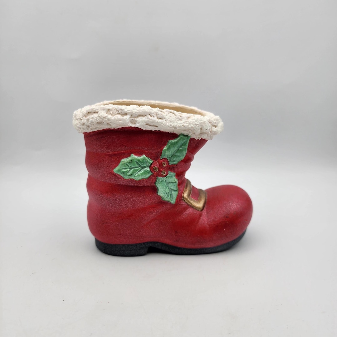 Ceramic Christmas Boot Hand Painted - Etsy