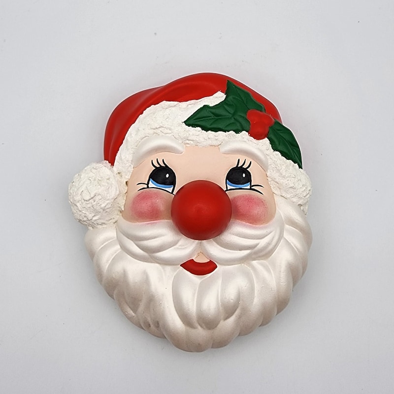 Santa Head Wall Hanging - Etsy