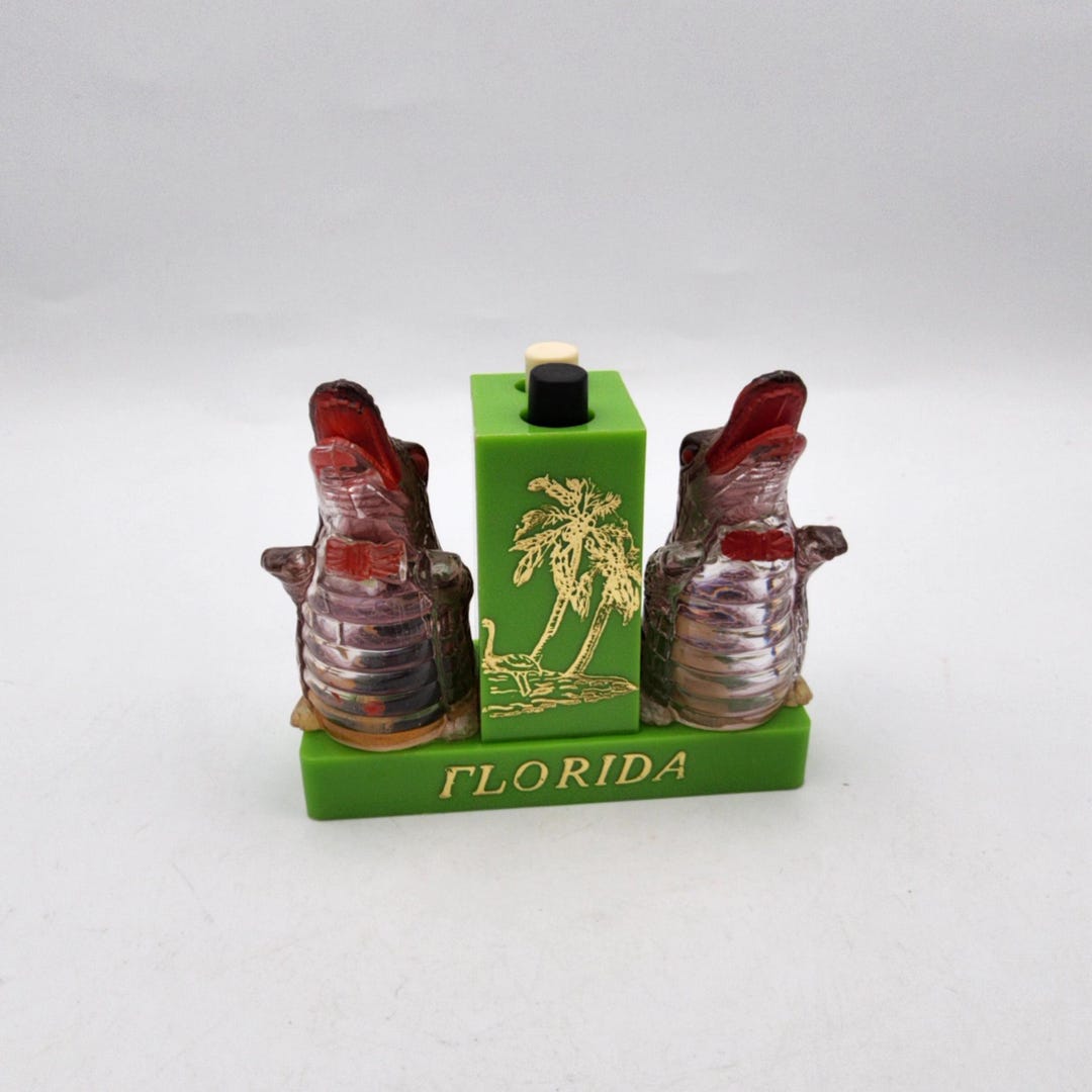Florida Alligator Salt and Pepper Souvenir / Florida Kitsch - Etsy