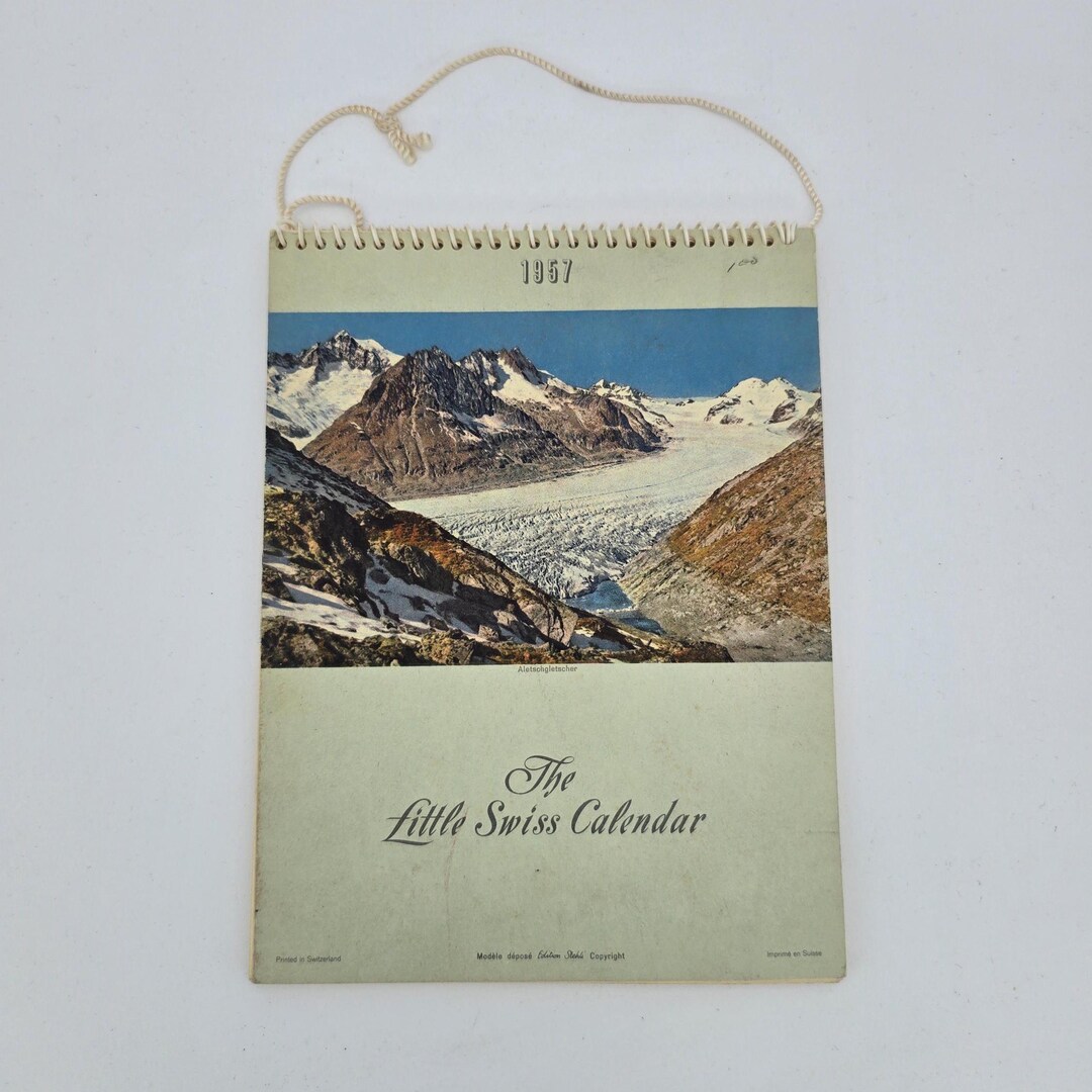1957 Switzerland Wall Calendar / the Little Swiss Calendar - Etsy