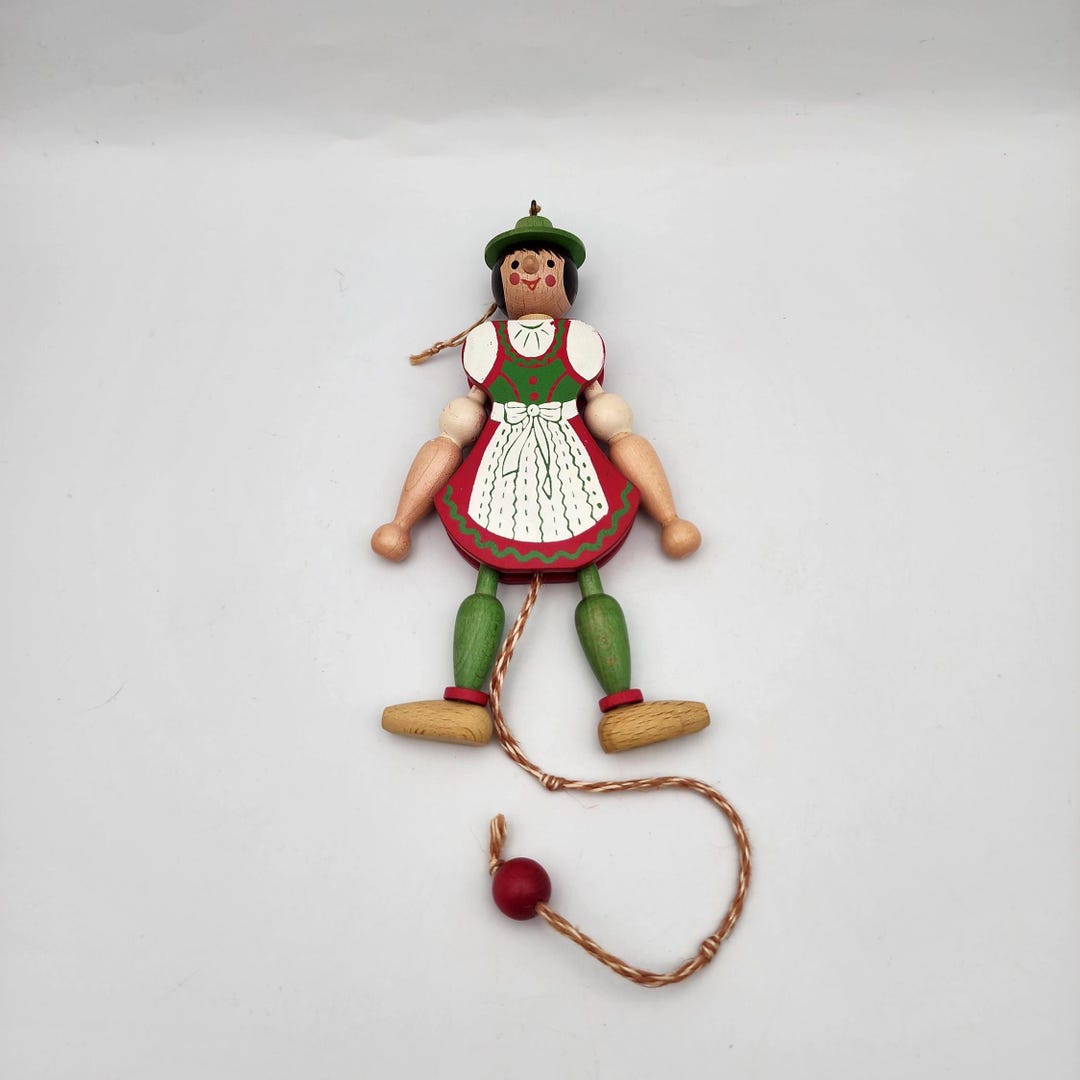 Wooden Pull Cord Pull String Ornament Toy - Etsy