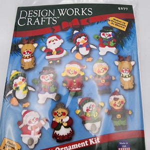 Christmas Felt Ornament Kit / Design Works Crafts 5277 - Etsy