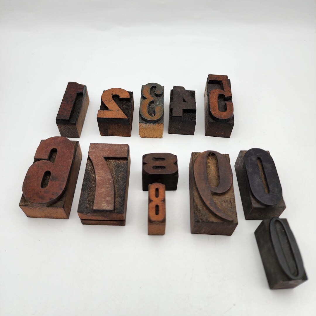 Lot of Letterpress Numbers / Printing Blocks - Etsy