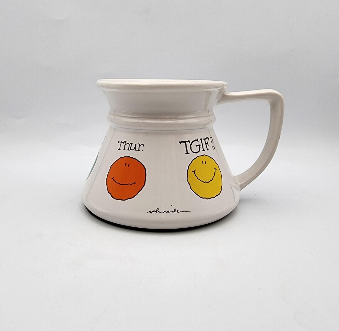 Work Week Mug / TGIF / Russ Berrie Co / Schneider / No Spill Mug - Etsy