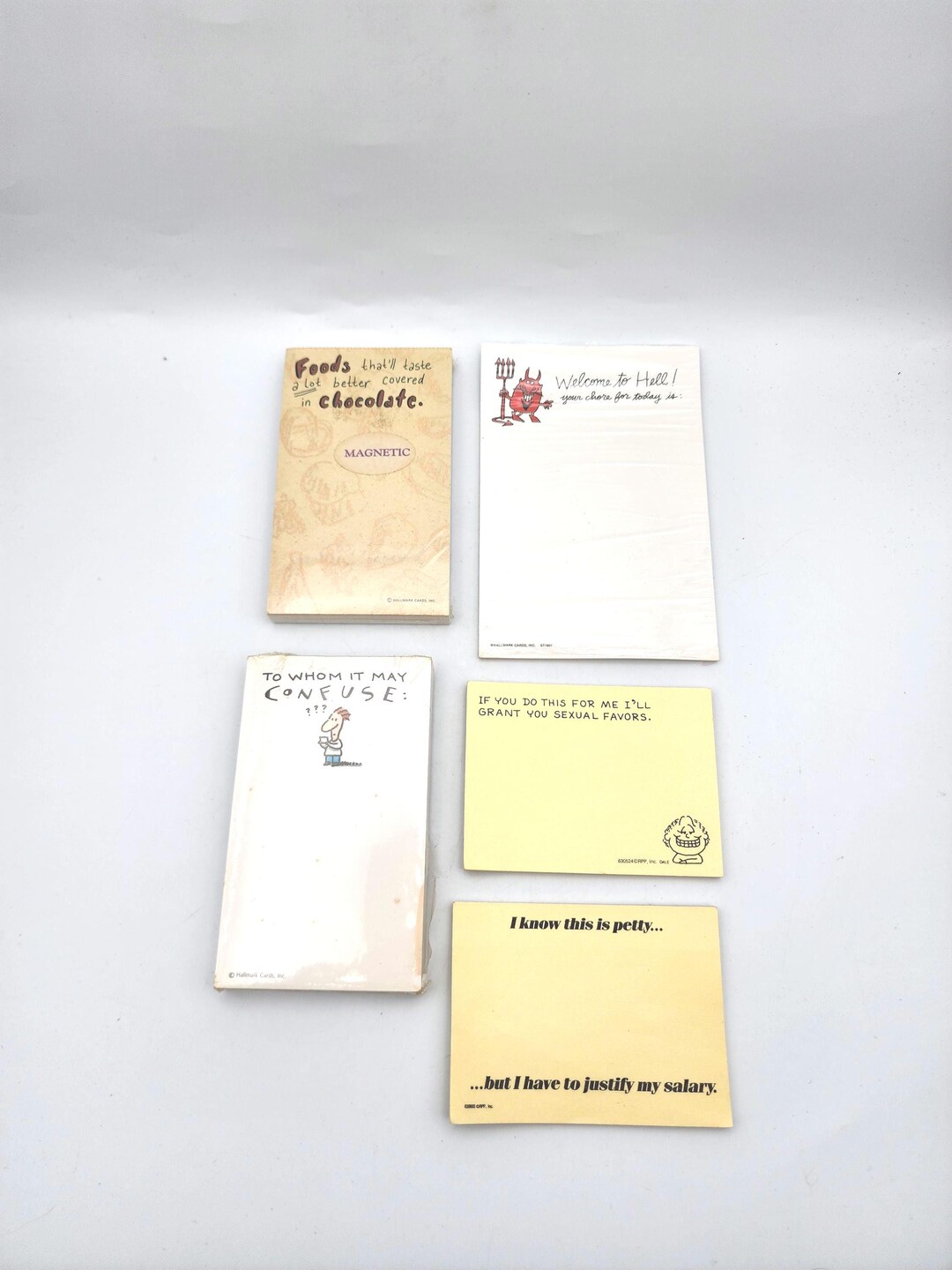 Vintage Funny Notepads / Memo Pads Hallmark and RPP / 1980's / Shoebox ...