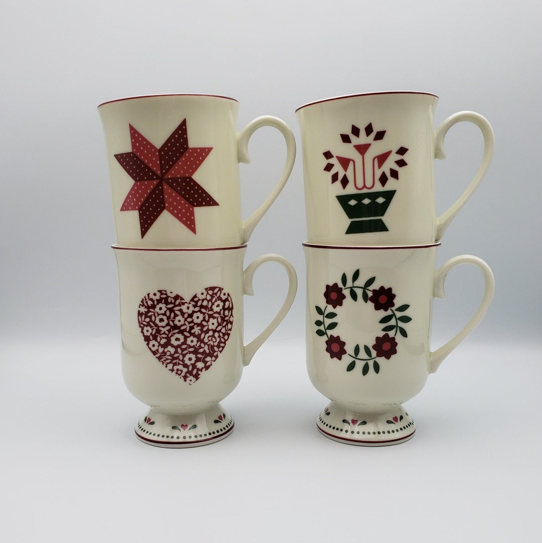 CCCC / Colonial Candle / Cape Cod / Footed Mugs / Country Kitchen Decor ...