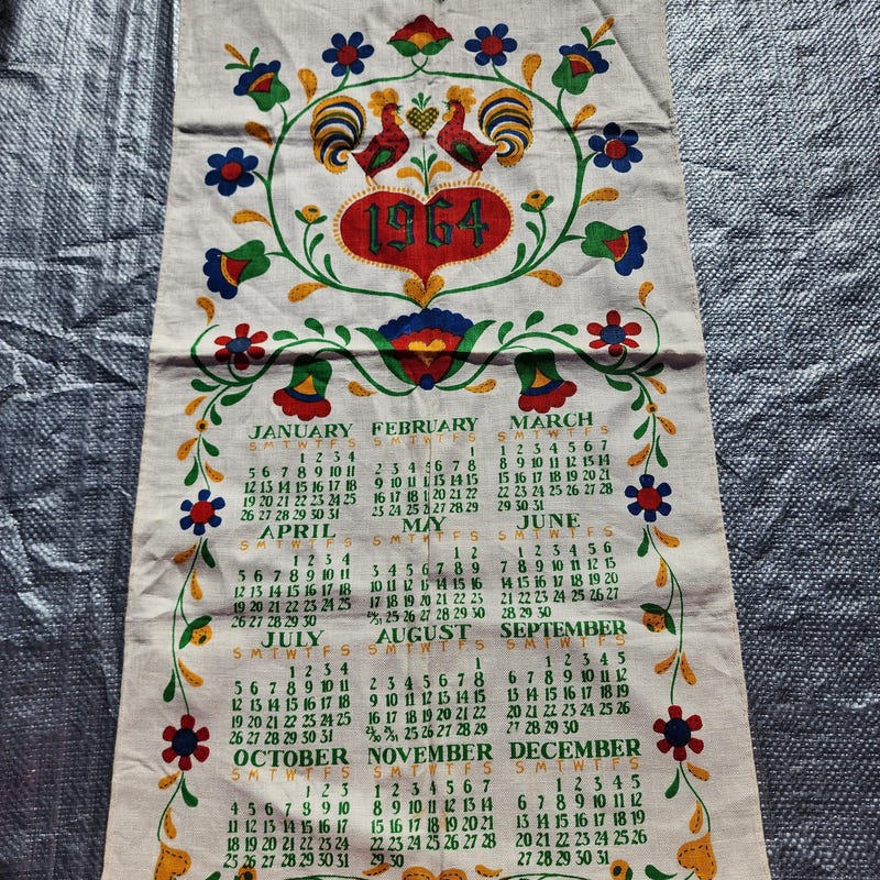 Calendar Tea Towel - Etsy