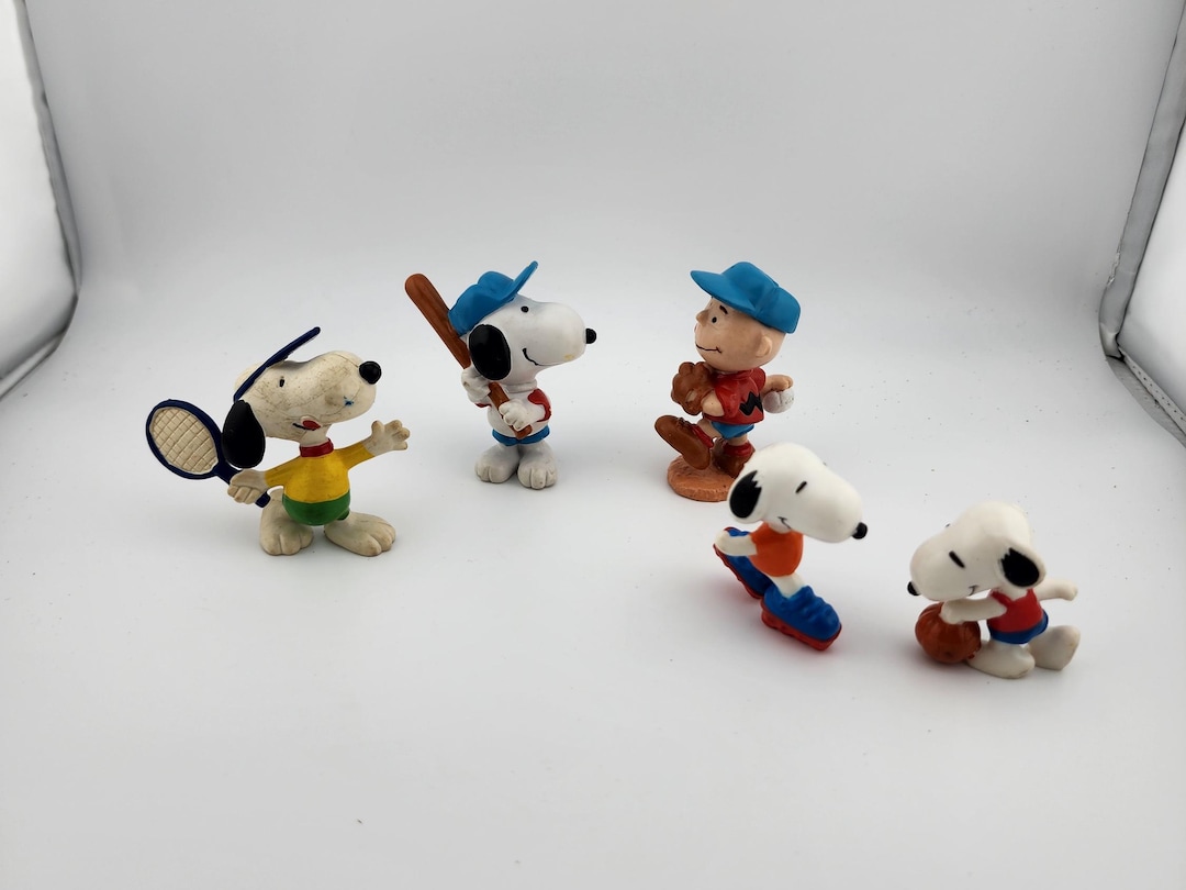Snoopy Sports Figurines - Etsy