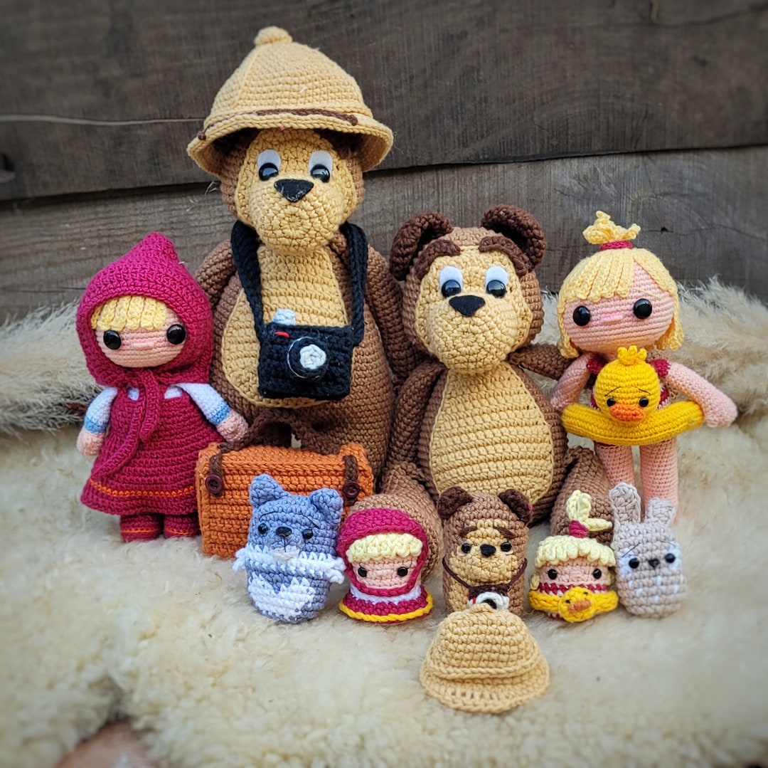 ES Masha Y El Oso Patron Amigurumi Para Tejer a Crochet - Etsy
