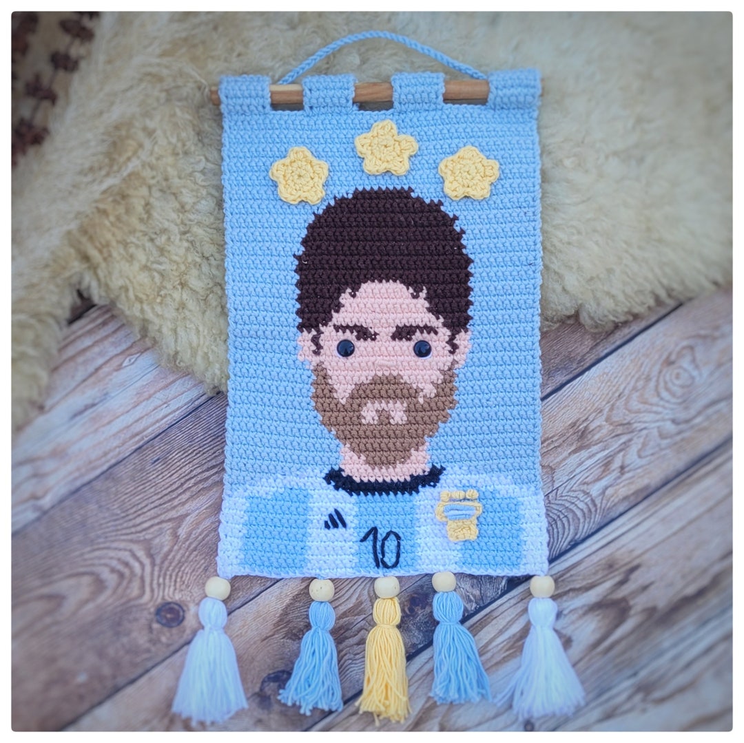 EN Fabric/pattern Guide, Messi World Champion Tapestry - Etsy