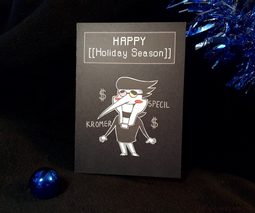 Spamton Festive Card - Etsy