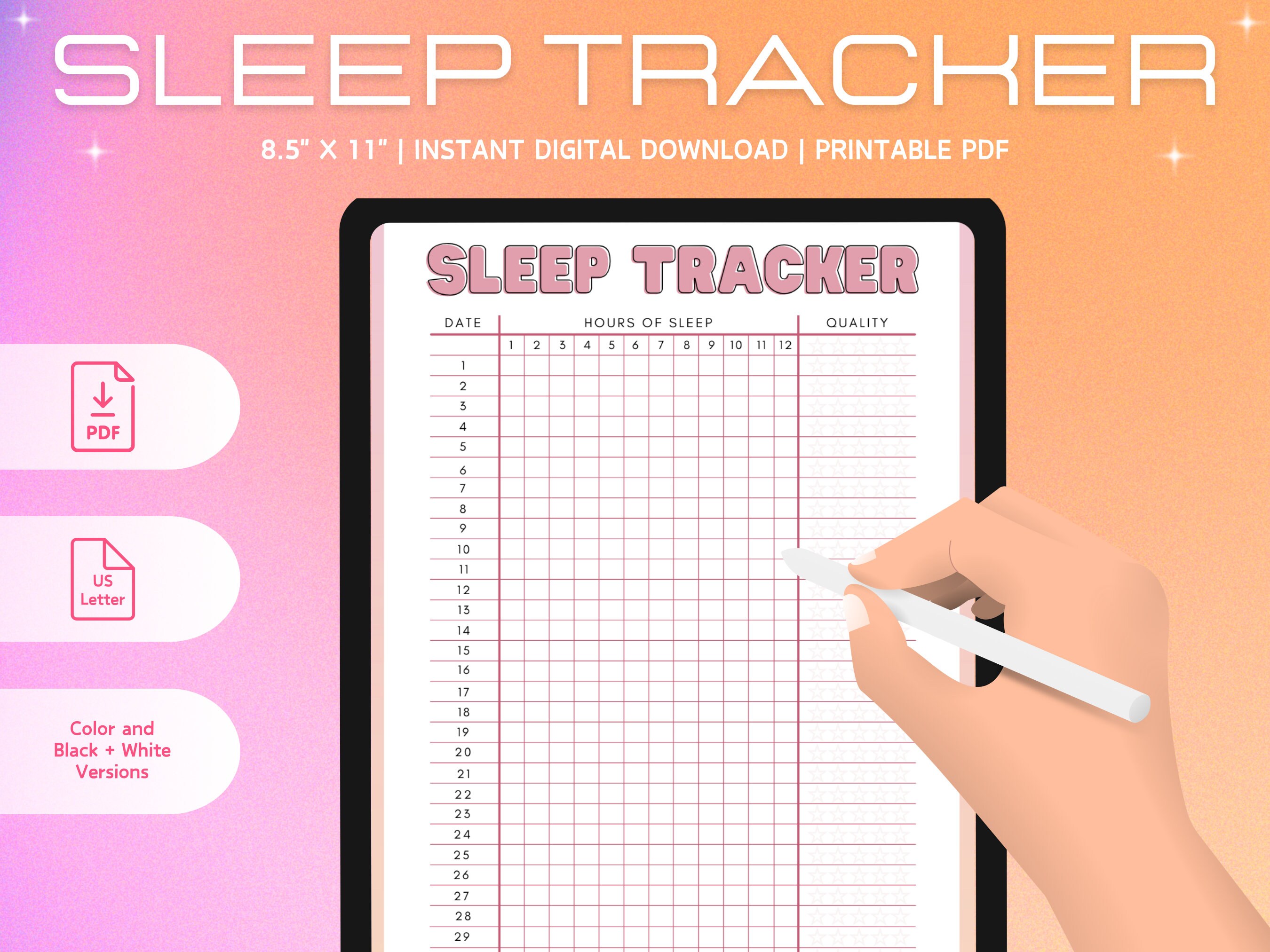 Ultimate Sleep Tracker PDF Printable - Etsy