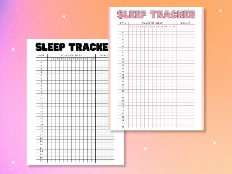 Ultimate Sleep Tracker PDF Printable - Etsy