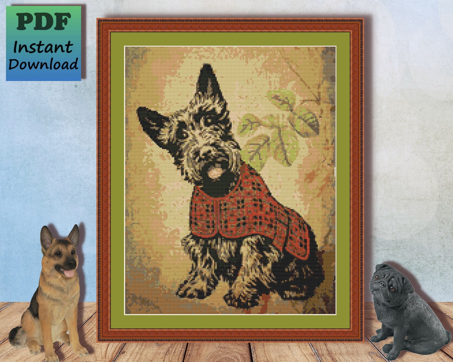 Scottie Dog Counted Cross Stitch Pattern to Download PDF Chart X Stitch ...