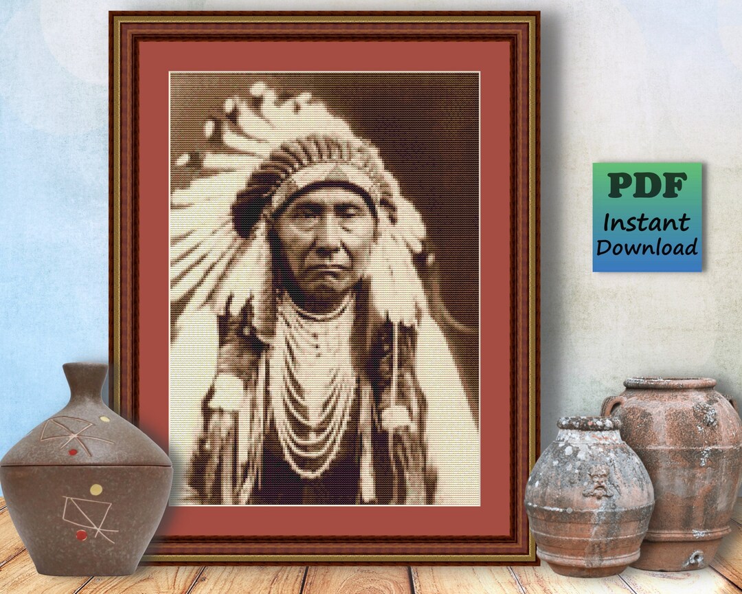 Native American - Indigenous Portrait - Chief Jacob - Instant Digital ...