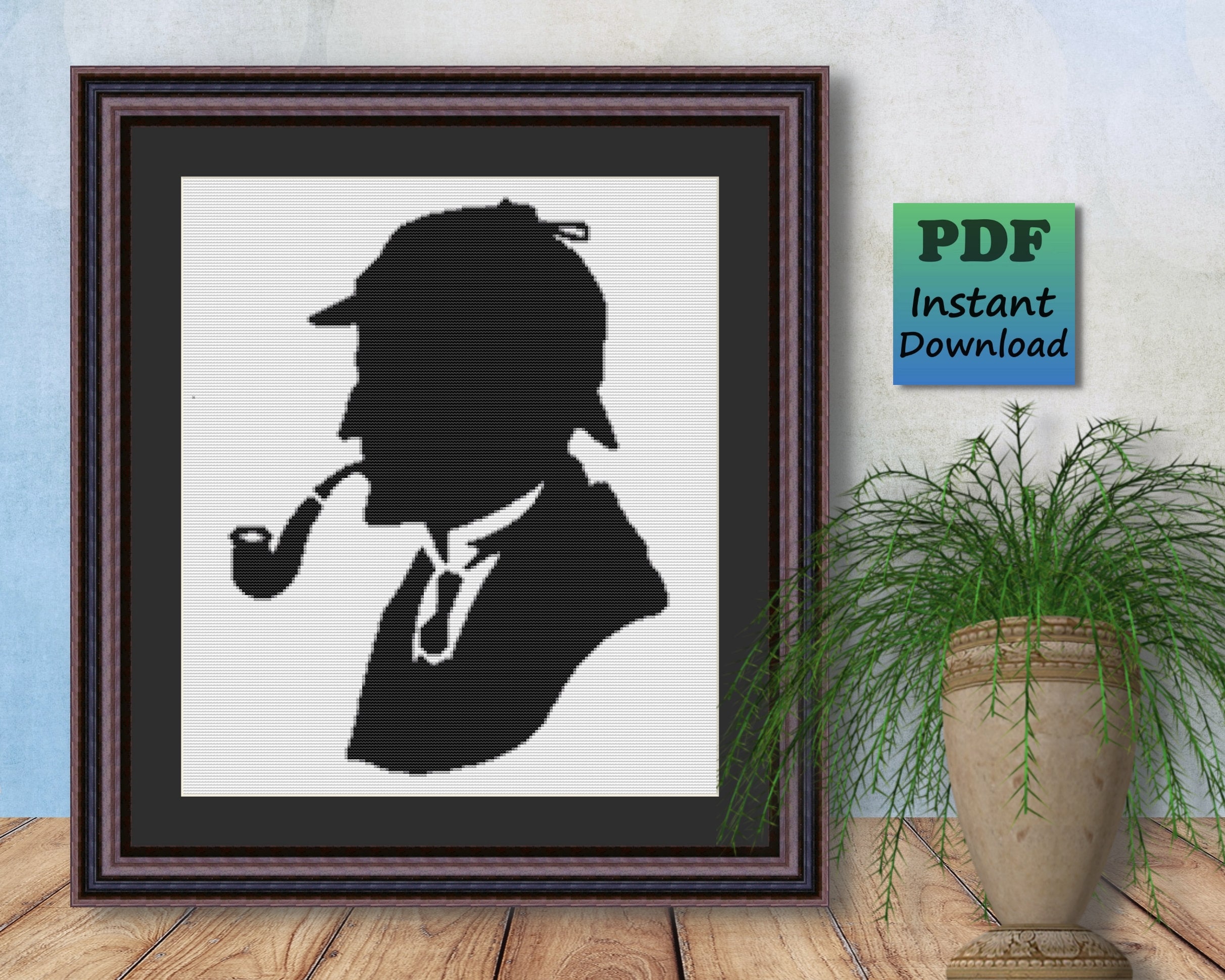 Sherlock Holmes Full Body Silhouette