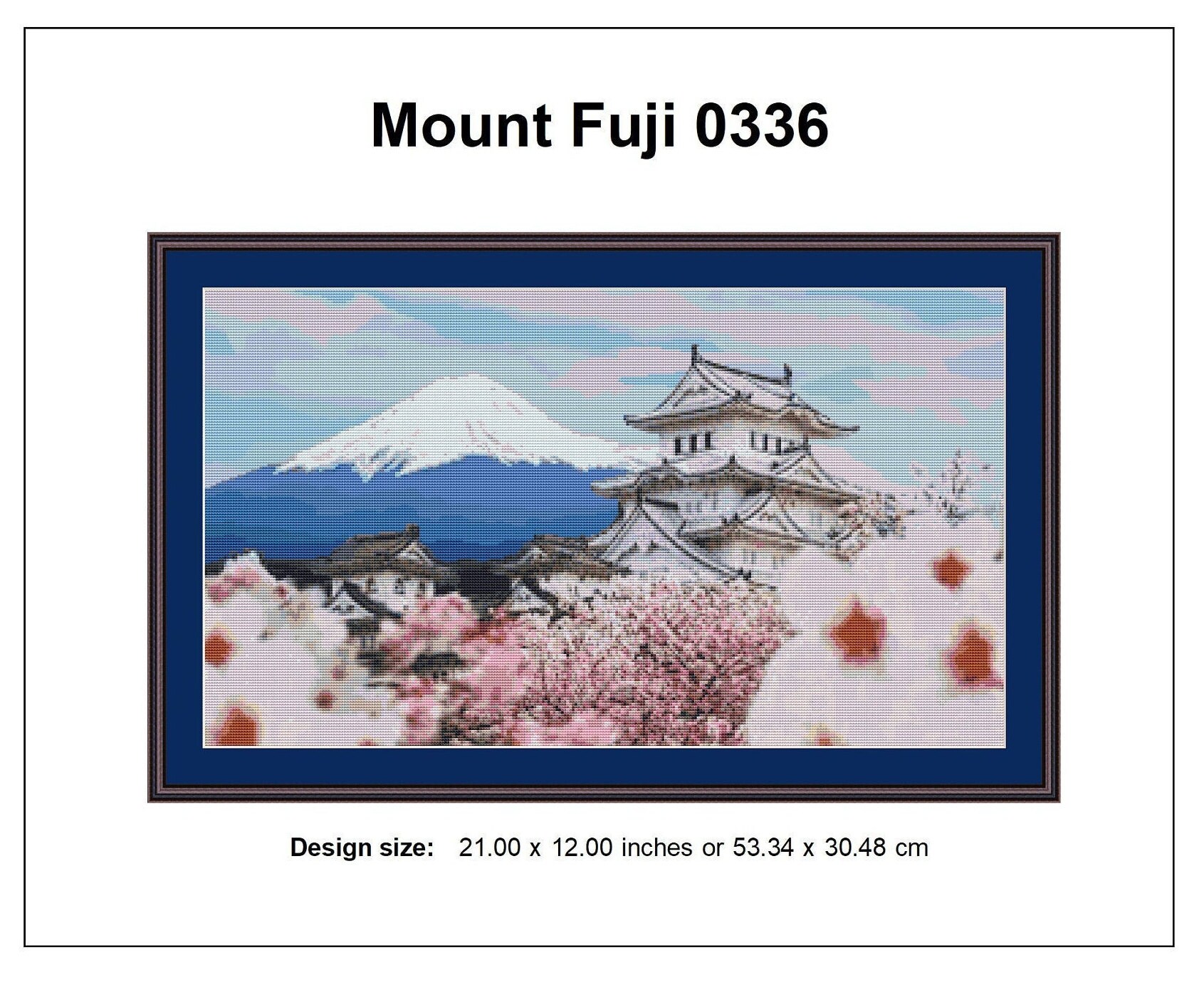 MOUNT FUJI Japan Counted Cross Stitch PDF Pattern Mountain | Etsy