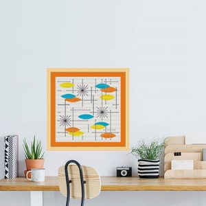 Atomic Cross Stitch Pattern, Mid Century Modern Needlework (PDF Pattern ...