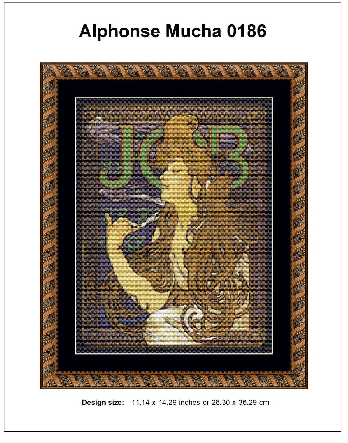 Alphonse Mucha Art Nouveau Job Cigarette Ad Counted - Etsy