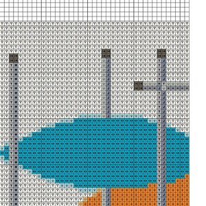 Atomic Cross Stitch Pattern, Mid Century Modern Needlework (PDF Pattern ...