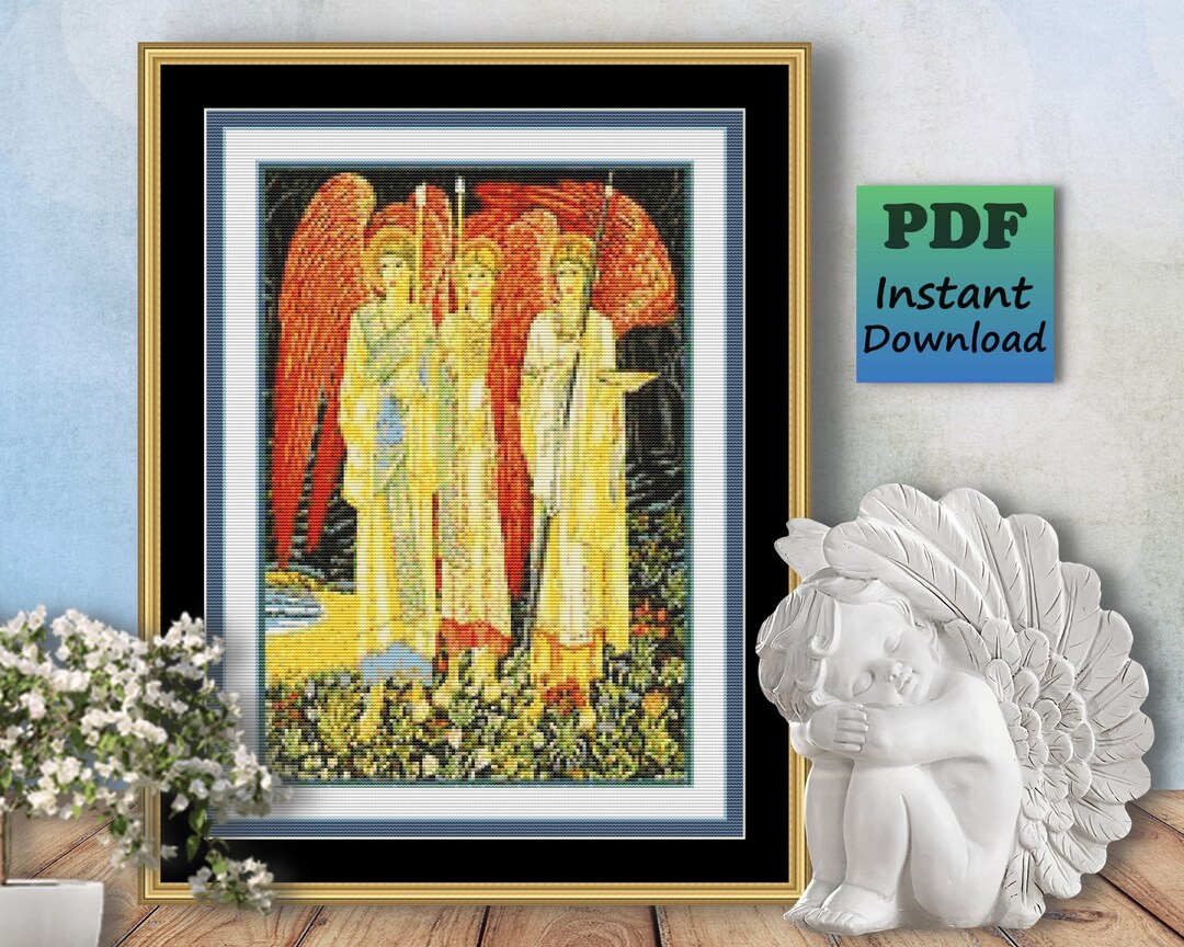 William Morris 'the Vision - Angels' Cross Stitch Pattern (PDF) - Etsy