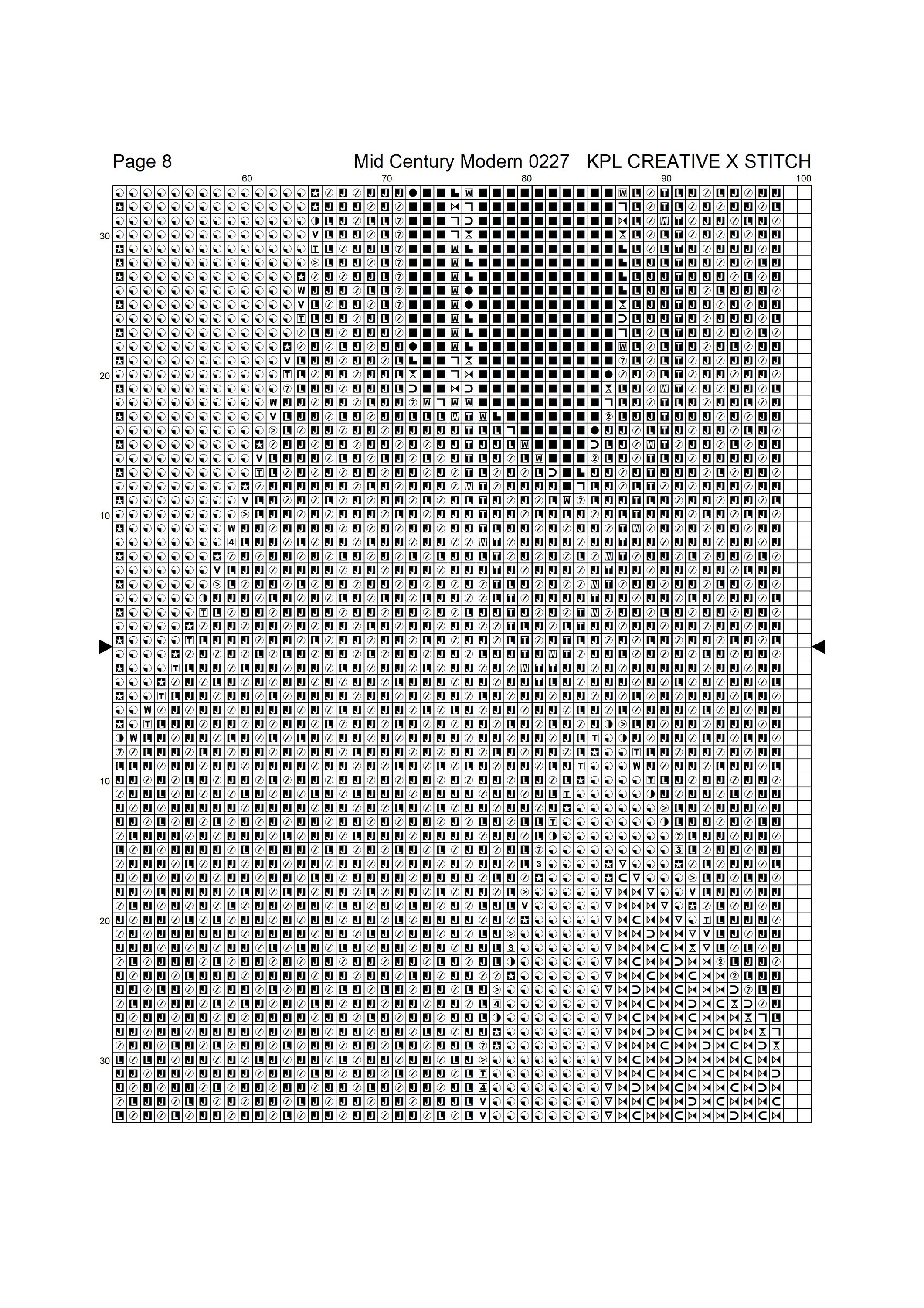MID CENTURY Modern Counted Cross Stitch PDF Pattern Atomic - Etsy