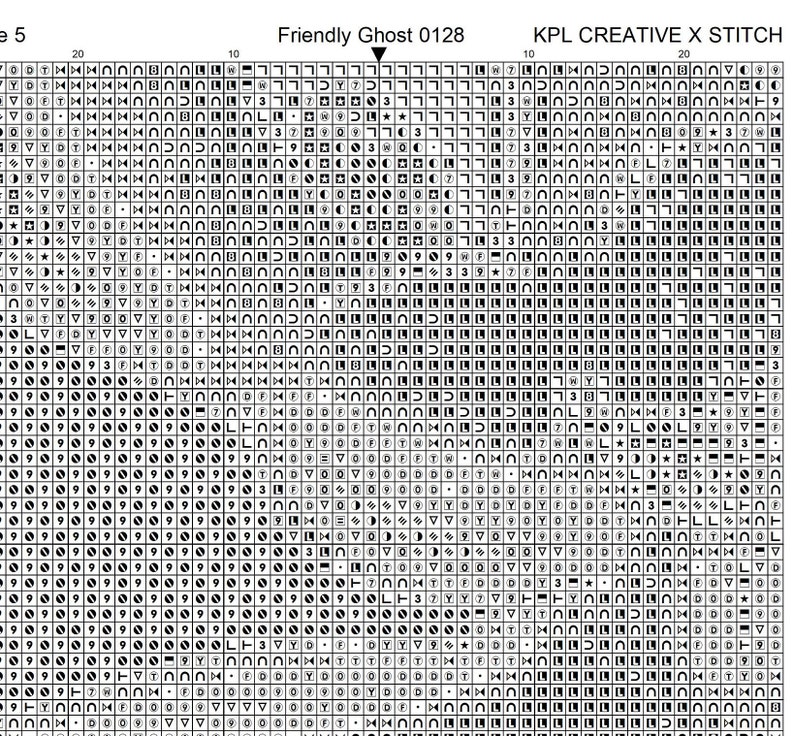 Happy Halloween Friendly Ghost Cross Stitch Pattern (PDF) - Etsy